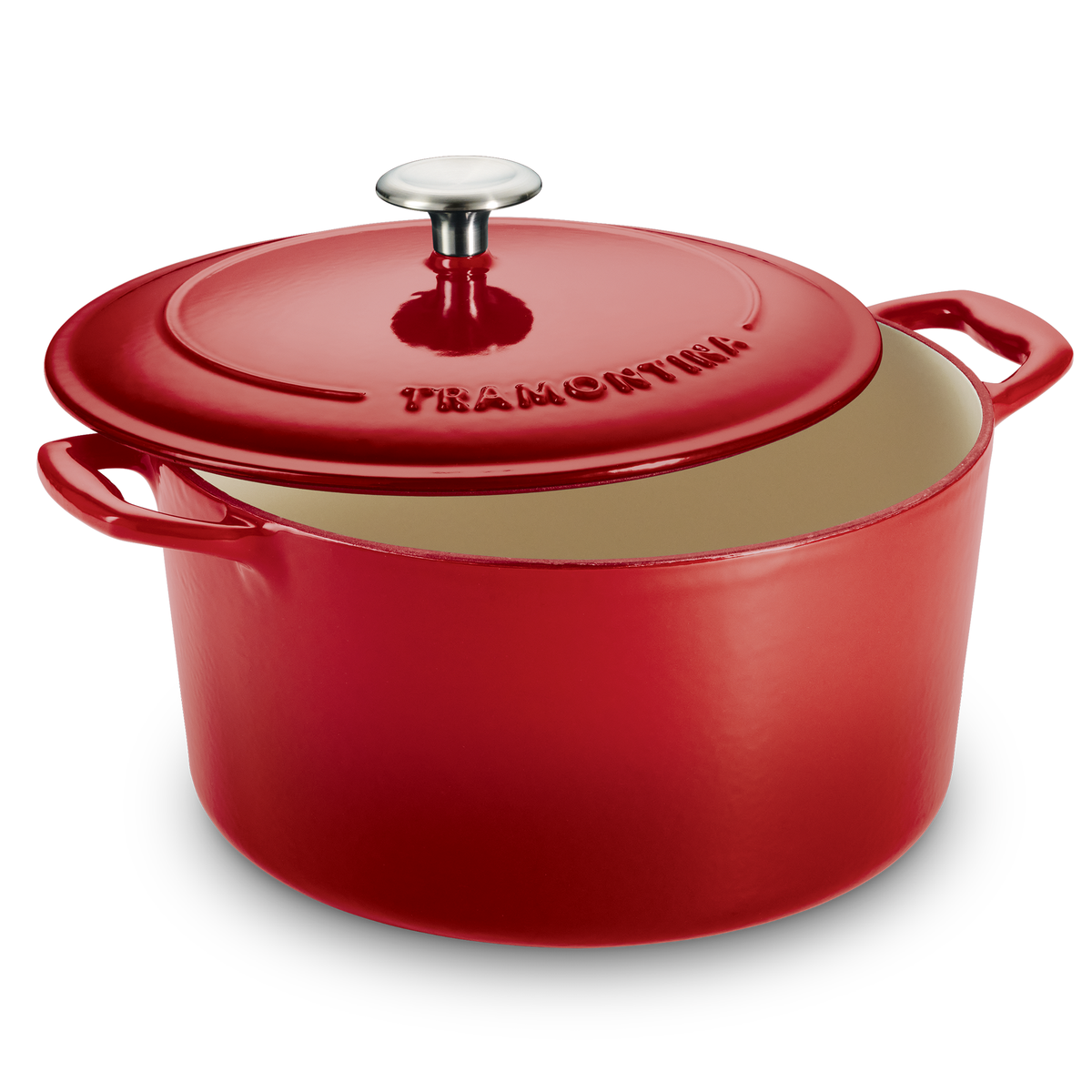 Bestow Enameled Cast Iron Round Dutch Oven - 6.1L (Gradated Red)