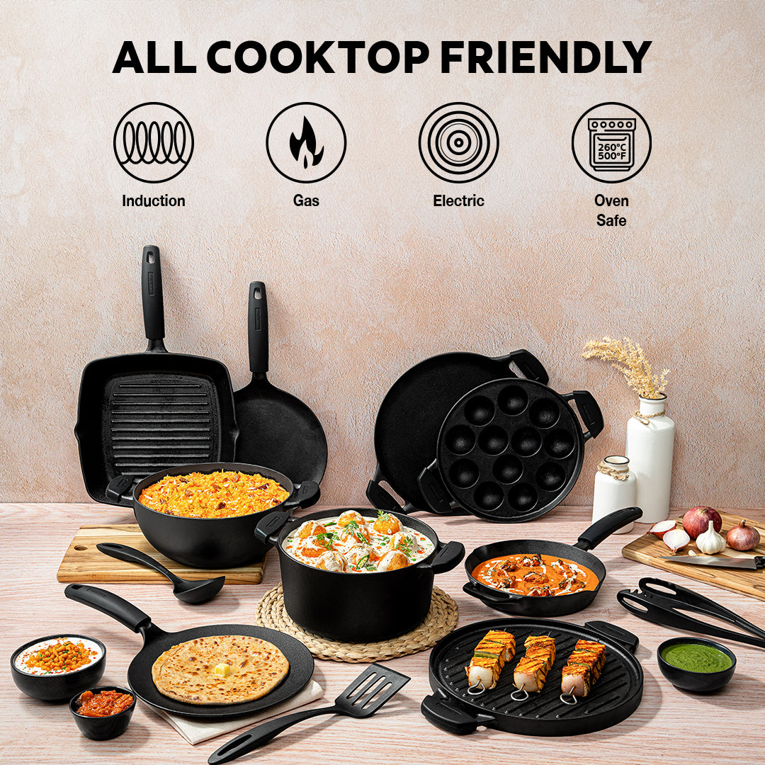 Titanex 28 cm Pre Seasoned Cast Iron Dosa Tawa Tramontina India